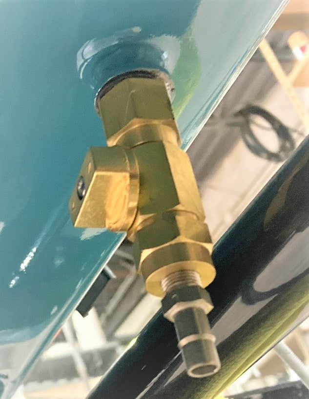 AF204-Fuel tank, quick drain valve assembly — From The Frame Up