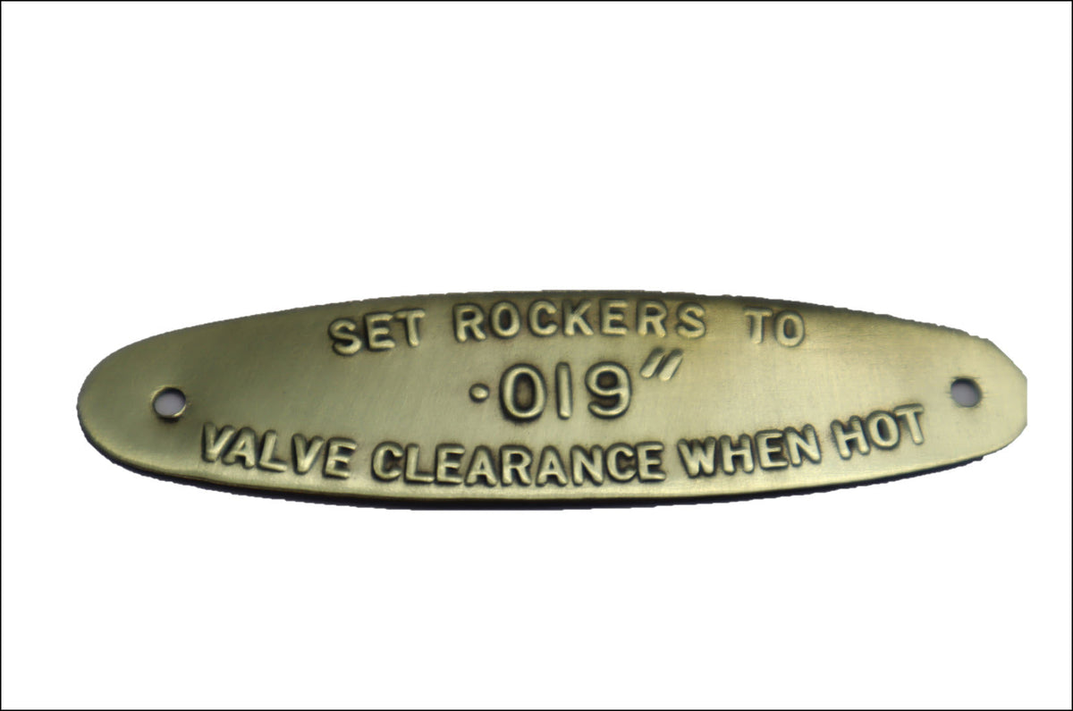 ID041-Valve clearance plate .019", Late TC-TD (e)24115 raised letterin ...