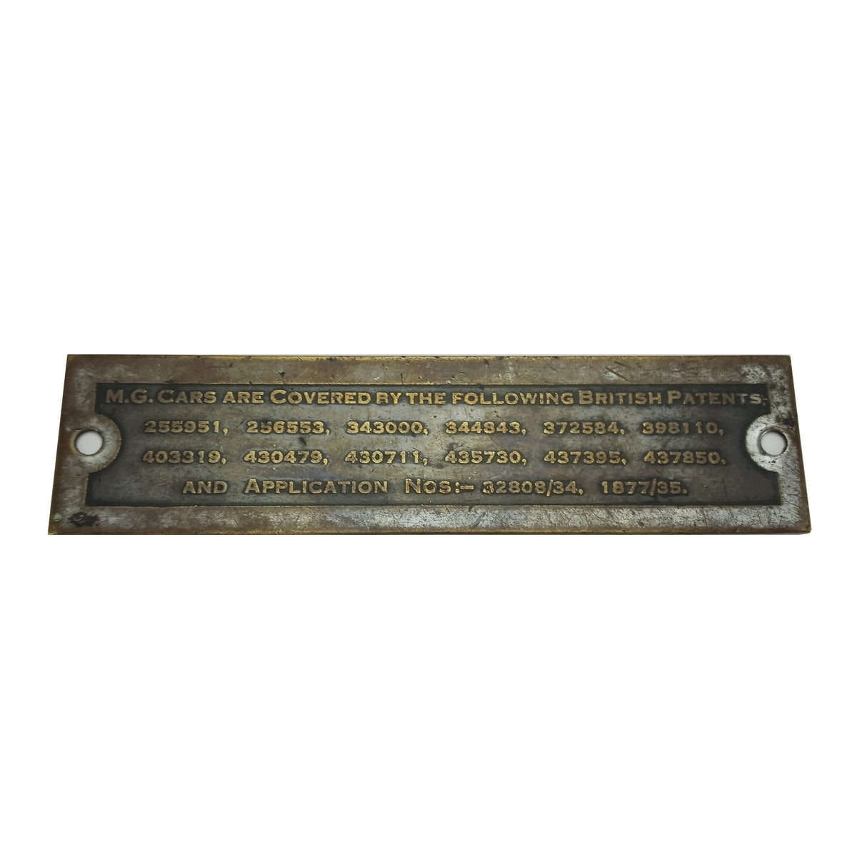 ID079-Patent Plate, Early TA — From The Frame Up